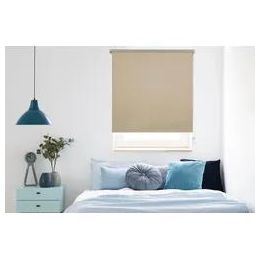Seitenzugrollo mydeco "Thermo Win Rollo" Gr. 3, beige (beige, weiß), B:60cm, Polyester, Rollos, Seitenzugrollo, bis Länge120