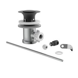 Kirchhoff Exzentergarnitur schwarz matt 1 1/4", f&uuml;r Waschtisch