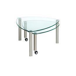 Couchtisch mit Funktion Sesimbra - transparent/klar - 80,5 cm - 43 cm - Sconto
