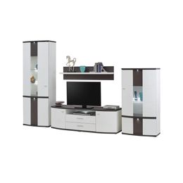 Wohnwand Grasse - weiß - 315 cm - 209 cm - cm 50,0 - Sconto