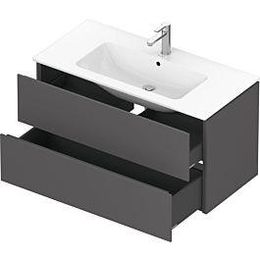 Duravit L-Cube Waschtischunterbau LC624204949 Graphit Matt, 102x55,5x48,1cm, 2 Schubladen