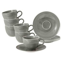 Seltmann Weiden Kaffeetassen mit Untertassen Beat Color Glaze 260 ml 6er Set