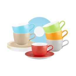 Seltmann Weiden Kaffeetassen mit Untertassen Liberty Pure Colors 260 ml 6er Set