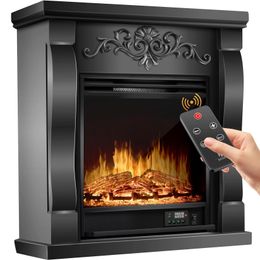 Kesser&reg; Elektrokamin Standkamin - Kamin elektrisch mit LED 3D-Flammeneffekt, Mit Heizung Heizfunktion, Elektro Kamin mit 1800W Leistung, Wochentimer, Thermostat, Fernbedienung, dimmbar
