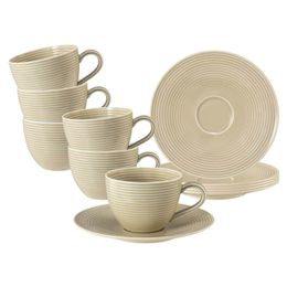 Seltmann Weiden Kaffeetassen mit Untertassen Beat Color Glaze 260 ml 6er Set