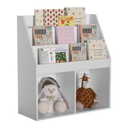 Vcm Holzregal platzsparendes Kinder Regal Ma&szlig;e: H. 80 x B. 73 x T. 30 cm Elegantes Regal stehend Aufbewahrungsbox B&uuml;cherregal Aufbewahrungsregal - Besira M
