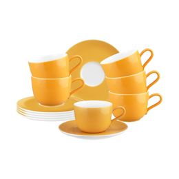 Seltmann Weiden Kaffeetassen mit Untertassen Liberty Pure Colors 260 ml 6er Set