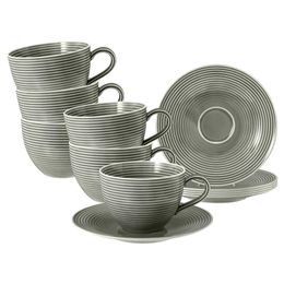 Seltmann Weiden Milchkaffeetassen mit Untertassen Beat Color Glaze 350 ml 6er Set