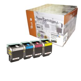 Peach L54 4 Toner XL (bk, c/m/y) ersetzt Lexmark C544X2 f&uuml;r z.B. Lexmark C 544 DN, Lexmark C 544 DTN, Lexmark C 544 DW, Lexmark C 544 N (wiederaufbereitet)