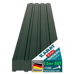 Karat homeliving Trapezblech Wand- & Dachverkleidung Profilblech Gr&uuml;n 15 St&uuml;ck