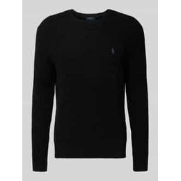 Polo Ralph Lauren Strickpullover mit Zopfmuster und Label-Stitching