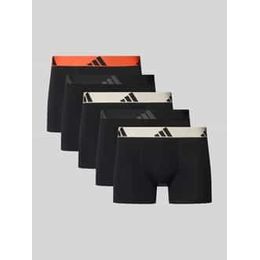 adidas Sportswear Slim Fit Trunk mit Logo-Stitching Modell 'Active' im 5er-Pack