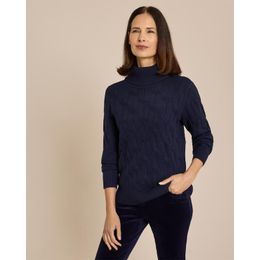 Helena Vera Rollkragenpullover mit Zopfmuster