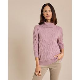 Helena Vera Rollkragenpullover mit Zopfmuster