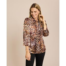 Brian by Brian Rennie Seidenbluse mit Leoprint