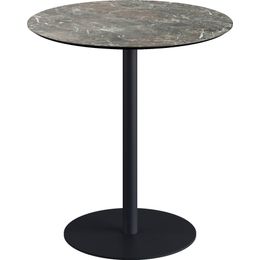 Klapptisch Essentials "Urban", schwarz (schwarz, galaxy marble, schwarz), B:70cm H:73,2cm T:70cm, Pulverbeschichteter Stahl, Tische, in verschiedenen Ausführungen