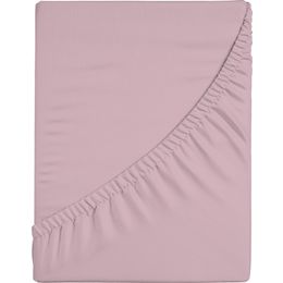 Spannbettlaken bellana "bellana premiumstretch", rosa, 1 Stk., Jersey-Elasthan, 140-160x200-220, Jersey-Elasthan, Obermaterial: 95% Baumwolle, 5% Elasthan, Bettlaken, super elastisch
