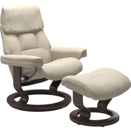 Relaxsessel stressless "Ruby", beige (cream batick), B:88cm H:99cm T:77cm, Leder BATICK: BATICK ist ein leicht korrigiertes, durchgef&auml;rbtes und genarbtes M&ouml;belleder, bei dem die meisten Unebenheiten und Spuren in der Regel entfernt wurden.;Leder PALOMA: PALOMA ist ein durchgef&auml;rbtes Semianilin-M&ouml;belleder mit nat&uuml;rlicher Narbung., Sessel, Relaxsessel, mit Classic Base, Gr&ouml;&szlig;e L, Gestell Eiche, Wenge