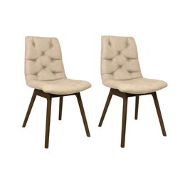 Esszimmerstuhl Andas "Ramon", beige (beige trelew 9534, buche wenge), B:46cm H:89cm T:57cm, Massivholz, Polyester, Sperrholz, Stühle, mit Massivholzbeinen, in verschiedenen Farben und Stoffen
