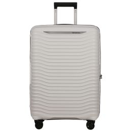 Hartschalen-Trolley Samsonite "UPSCAPE, verschiedene Größen und Farben", Gr. B/H/T: 47 x 68 x 28 75, weiß (cloud weiß), Polypropylen, gestreift, Koffer, Volumenerweiterung Reisegepäck Hartschalen-Koffer TSA-Zahlenschloss