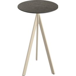Klapptisch Essentials "Infinity", beige (sand, midnight marble, sandfarben), B:70cm H:110cm T:70cm, Pulverbeschichteter Stahl + HPL Tischplatte, Tische, Klapptisch, in verschiedenen Ausf&uuml;hrungen