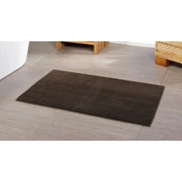 G&ouml;zze Badematte G&Ouml;ZZE "Chenille" Gr. 2, braun (mocca), H:15mm, Polyester, Badematten, Badematte, Badteppich, Uni Farben, besonders weich durch Microfaser, waschbar