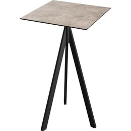 Klapptisch Essentials "Infinity", schwarz (schwarz, moonstone, schwarz), B:70cm H:110cm T:70cm, Pulverbeschichteter Stahl + HPL Tischplatte, Tische, in verschiedenen Ausführungen