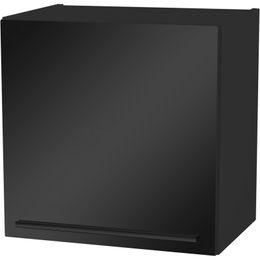 Hängeschrank BASIC BY BALCULINA "Jazz 50er Hängeschrank, Küchenschrank BxHxT 50x50x31 cm", schwarz (schwarz matt), B:50cm H:50cm T:33cm, Holzwerkstoff, Schränke, Hängeschrank mit 1 Tür und 1 Einlegeboden
