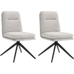 Esszimmerstuhl Home Affaire "Valencia", grau (grau, schwarz), H:92cm T:68cm, Metall, Stühle, verschiedene Gestelle in Holz oder Metall