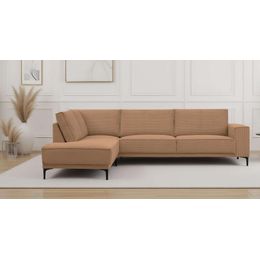 Ecksofa OTTO HOME, B:289cm H:85cm T:210cmlight braun, 92%PES 8%NY, Wohnzimmer, Sofas, "Polsterecke Oland, Struktur, Flachgewebe, Luxus-Microfaser,