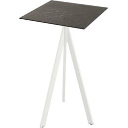 Klapptisch Essentials "Infinity", weiß (weiß, midnight marble, weiß), B:70cm H:110cm T:70cm, Pulverbeschichteter Stahl + HPL Tischplatte, Tische, in verschiedenen Ausführungen