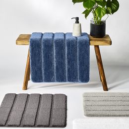 Badematte Schiesser "Milano mit weichem Flor und rutschhemmender Rückseite" Gr. 1, weiß, H:3mm, Polyester, Badematten, OEKO-TEX STANDARD 100 zertifiziert