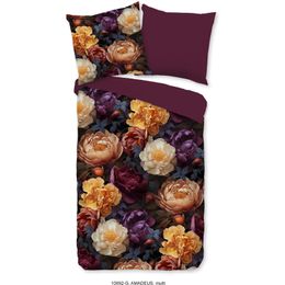 Wendebettwäsche Good Morning "Amadeus", bunt (multi), B/L: 155cm x 220cm, 1 Stk., 1 Stk., Renforcé, B/L: 80cm x 80cm, 2 Stk., Renforcé, Obermaterial: 100% Baumwolle, Bettwäsche, 100% Baumwolle, Renforcé, 1Reißverschluss, Wendeoptik, Blumen, Multi