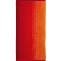 Handtücher Dyckhoff "Colori", rot, B:70cm L:140cm, Walkfrottee, Obermaterial: 100% Baumwolle, Handtücher, mit Farbverlauf
