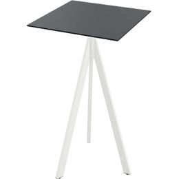 Klapptisch Essentials "Infinity", schwarz (weiß, schwarz, weiß), B:70cm H:110cm T:70cm, Pulverbeschichteter Stahl + HPL Tischplatte, Tische, in verschiedenen Ausführungen