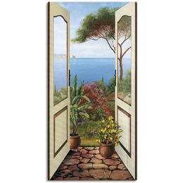 Wandbild Artland "Veranda am Meer", grün (farbe bild(er): grün), B:30cm H:60cm, Bilder, als Alubild, Outdoorbild, Leinwandbild, Poster, Wandaufkleber