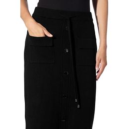 Heine Witt Damen Strickrock mit Zierkn&ouml;pfen, schwarz, Gr&ouml;&szlig;e 50