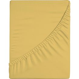 Spannbettlaken bellana "bellana premiumstretch", weizen, 1 Stk., Jersey-Elasthan, 90-120x200-220, Jersey-Elasthan, Obermaterial: 95% Baumwolle, 5% Elasthan, Bettlaken, super elastisch