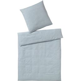 Bettwäsche Elegante "Pure Leinen", grün (pastellgrün), B/L: 135cm x 200cm, 1 Stk., 1 Stk., Leinen, B/L: 80cm x 80cm, 2 Stk., Leinen, Obermaterial: 100% Leinen, Bettwäsche, angenehmes Material