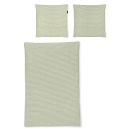 Bettwäsche Irisette "Easy 8514", grün, B/L: 155cm x 200cm, 1 Stk., 1 Stk., Seersucker, B/L: 80cm x 80cm, 2 Stk., Seersucker, Obermaterial: 100% Baumwolle, Bettwäsche, pflegeleicht