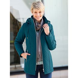 WITT Damen Steppjacke mit Rautenstepp, petrol, Gr&ouml;&szlig;e 56