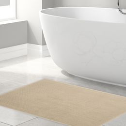 Badematte HAMMETEX "rutschfeste Badvorleger", beige, H:7,5mm, Baumwolle, Badematten, einfarbig, 100% Baumwolle, in 2 Größen erhältlich