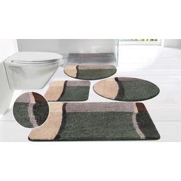 Badematte my home "Belio, Badvorleger, Badezimmer Teppich" Gr. 7, dunkelgrün, H:20mm, Kunstfaser, Badematten, Badematte, Badteppich, Badematten auch als 2 tlg. Set erhältlich, bunt