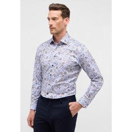 Langarmhemd Eterna "MODERN FIT", Herren, Gr. 46, Normalgrößen, blau (hellblau), Twill, 100% Baumwolle, tailliert, Manschette, Hemden, NON IRON (bügelfrei)