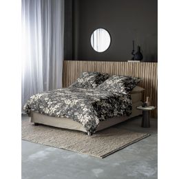 Bettwäsche Irisette "Zobel-HK 8558", grau, B/L: 140cm x 200cm, 1 Stk., 1 Stk., Biber, B/L: 90cm x 70cm, 2 Stk., Biber, Obermaterial: 100% Baumwolle, Bettwäsche, samtig weich