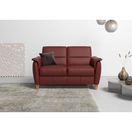 2-Sitzer Home Affaire "Palmera, B: 149 cm", rot (merlot), B:149cm H:89cm T:89cm, Luxus-Microfaser (100% Polyester);Struktur (100% Polyester);Luxus-Microfaser in Lederoptik (100% Polyester), Sofas, mit Federkern