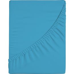 Spannbettlaken bellana "bellana premiumstretch", türkis, 1 Stk., Jersey-Elasthan, 140-160x200-220, Jersey-Elasthan, Obermaterial: 95% Baumwolle, 5% Elasthan, Bettlaken, super elastisch