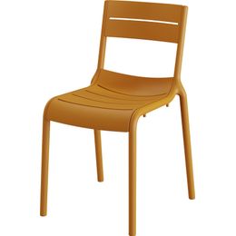 Gartenstuhl Best "Calor", gelb, B:49 H:82 T:55, Polypropylen, Stühle, Stapelstuhl