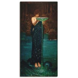 Leinwandbild Artland "Circe Invidiosa", blau (farbe bild(er): blau), B:30cm H:60cm, Bilder, auf Keilrahmen gespannt