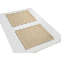 Platzset Adam "Indian Cortezada Light" Gr. 1, beige, B:30cm L:40cm, Obermaterial: 100% Baumwolle, Platzsets